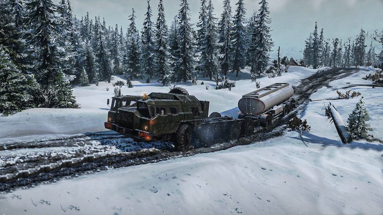 Oil Tank Delivery in SnowRunner with Beast Vehicle - YouTube