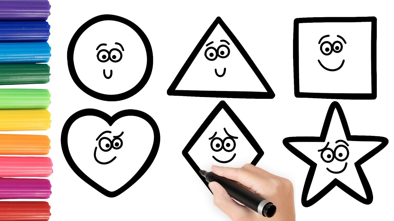HOW TO DRAW A SHAPES DRAWING AND COLORING FOR KIDS TODDLERS BABIES HOW TO DRAW A SHAPES DRAWING AND COLORING FOR KIDS TODDLERS BABIES