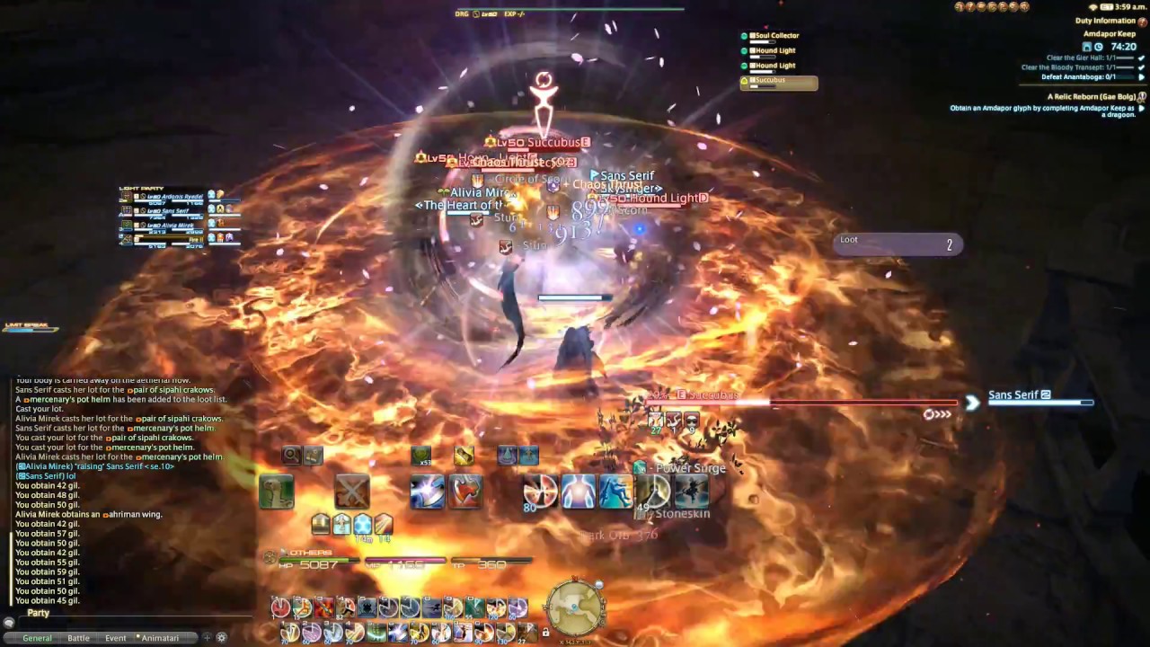 [PC] FFXIV 2.0 (Dragoon) - A Relic Reborn (Gae Bolg) 2-Amdapor Keep ...