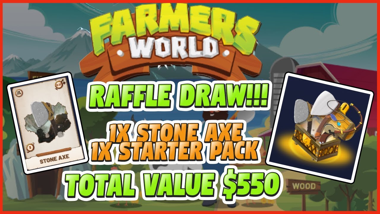 PLAY TO EARN FARMERS WORLD RAFFLE DRAW - STONE AXE - STARTER PACK ...
