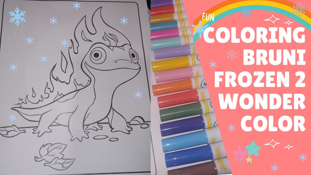 Coloring BRUNI from FROZEN 2 Wonder Colors - YouTube