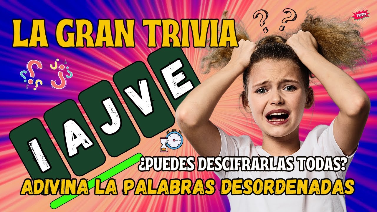 Adivina la PALABRA con las LETRAS DESORDENADAS 📚🧠🤔 | Juego de Palabras ...