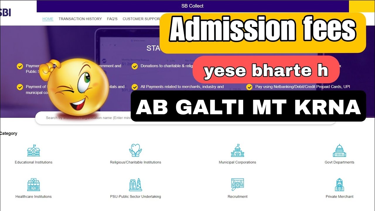 5 Simple Steps to Pay SBI Collect Admission Fees Without Hassle - YouTube