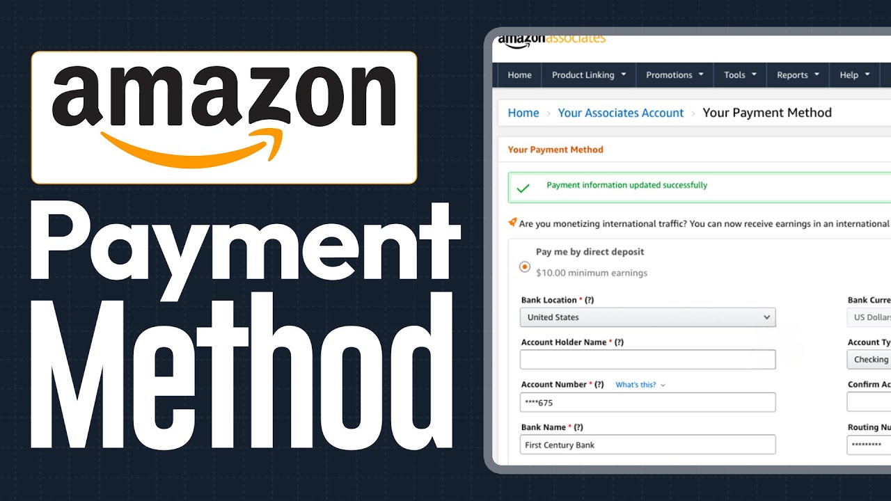 How to Add a Payment Method to Amazon Affiliate Account (2026) Guide ...
