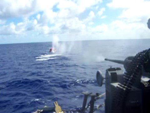 Ship Mounted 25mm Chain Gun - YouTube