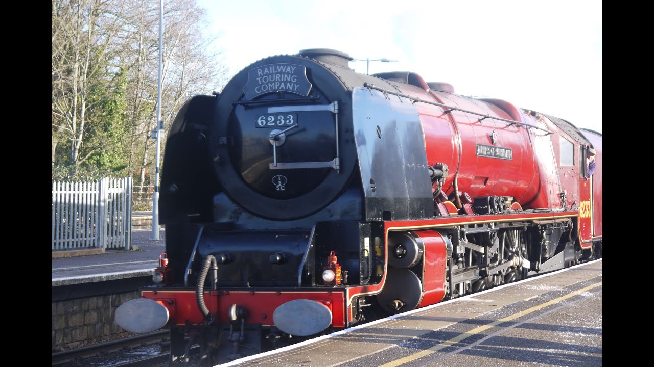 LMS 6233 Duchess of Sutherland Basingstoke 10/12/22 - YouTube