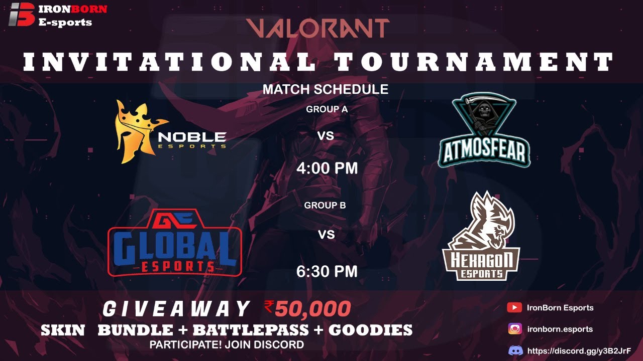 NOBLE ESPORTS VS ATMOSFEAR | Ironborn Esports Valorant Invitational ...