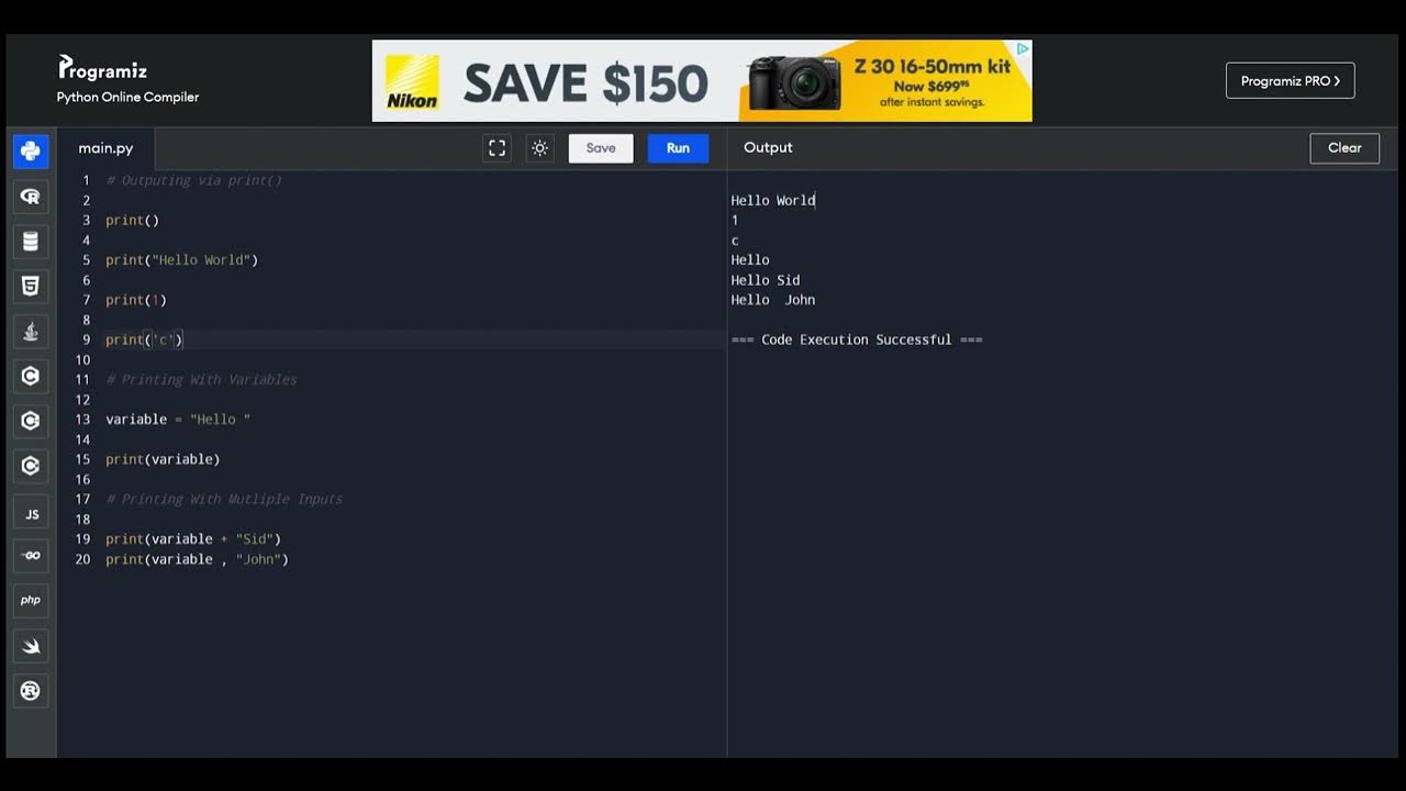 Python Print Function Print Youtube