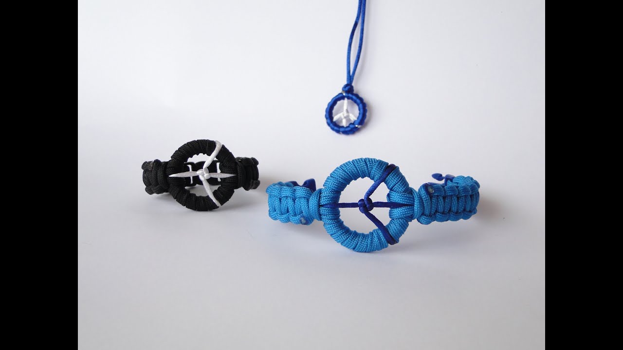 How to Make a Peace Sign Paracord Bracelet- Peace Charm by CreationsByS ...