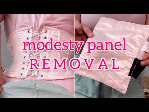 corset modesty panel removal with scissors | without seam rippers ...