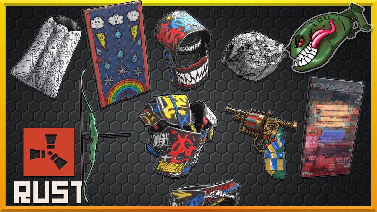 Rust Skins | Foil Ball, Bombing Roadsign, Jade Bow, Corrupted Metal ...