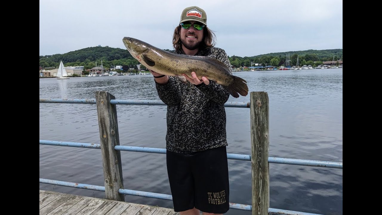 Big Bowfin Catch - Betsie Lake, MI - YouTube