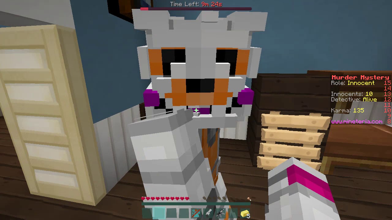 Funtime Foxy And Lolbit Play Murder Mystery On Mineteria Minecraft Fnaf ...