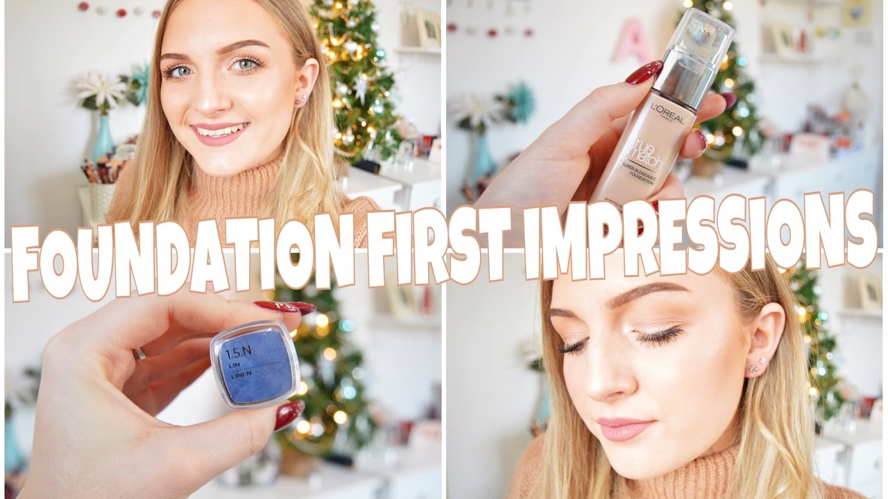 L'OREAL TRUE MATCH FOUNDATION FIRST IMPRESSIONS | Amy Louise - YouTube