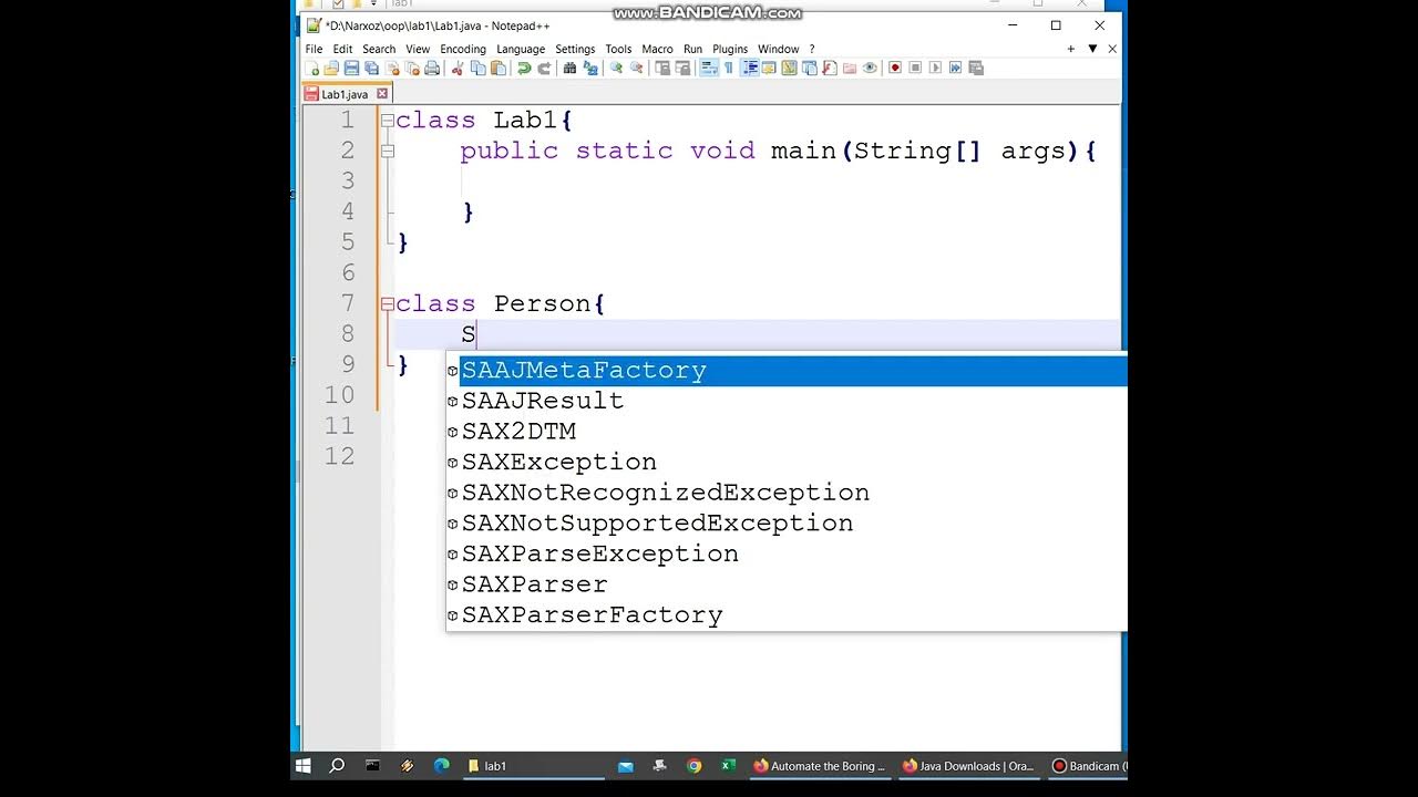 Topic 1. Lab1. Part 1. Class Person - YouTube