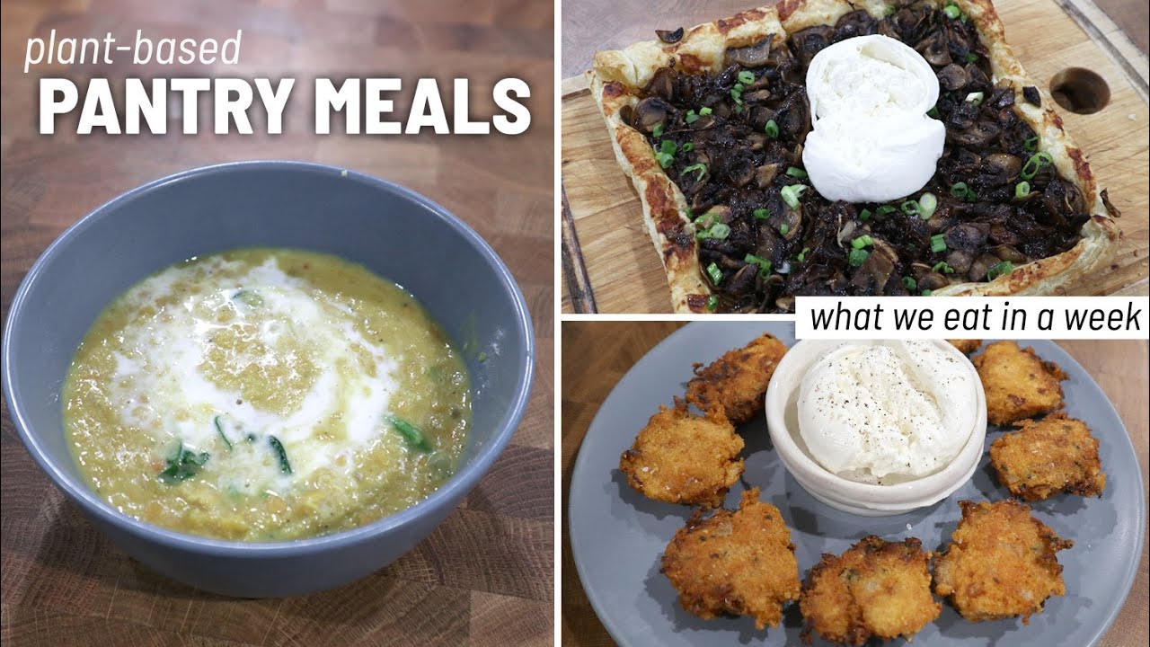 What we eat in a week (plant-based pantry challenge homestead meals ...