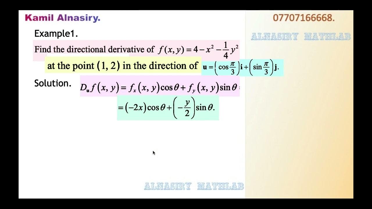 Directional Derivatives and Gradients - YouTube