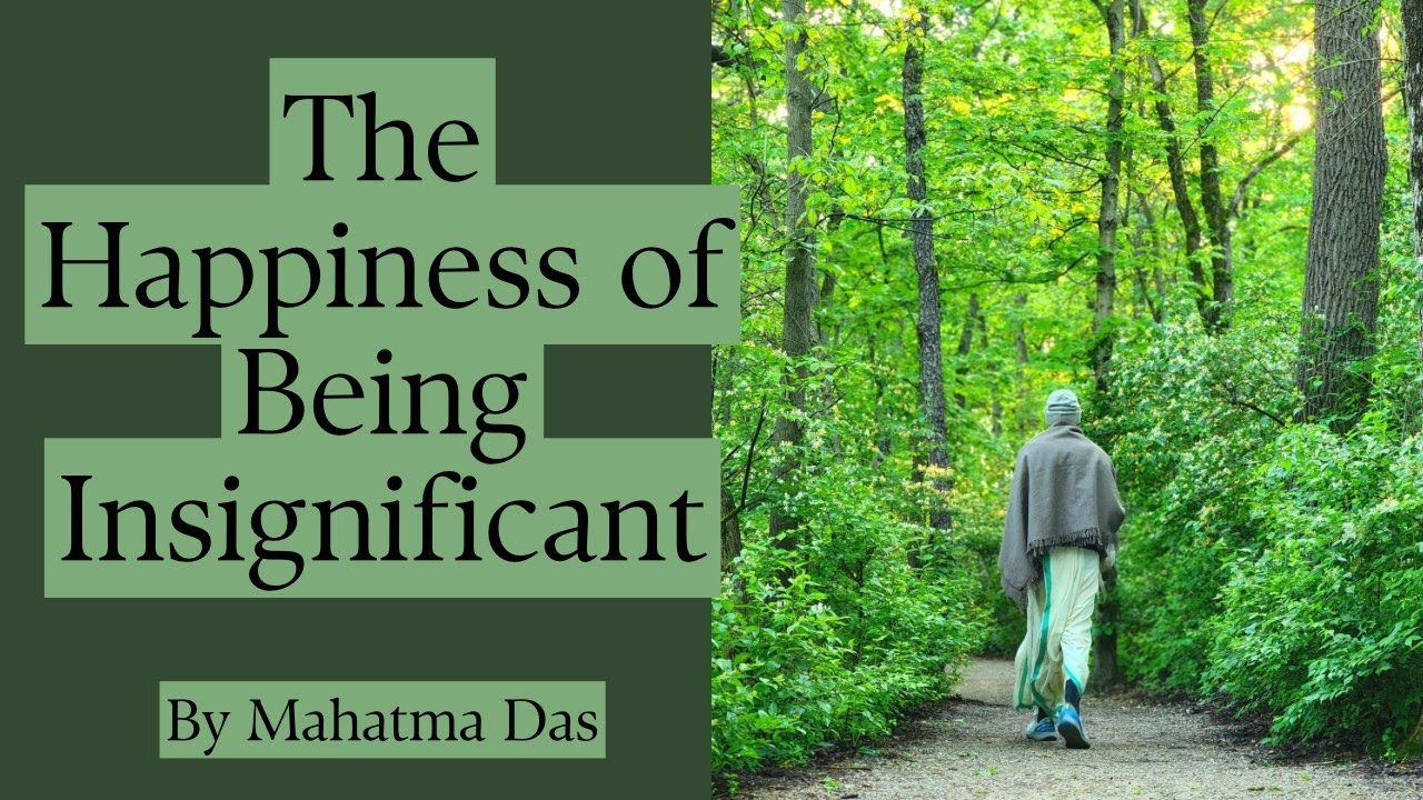 The Happiness of Being Insignificant | Mahatma Das - YouTube
