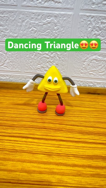 Dancing triangle made with clay😍 #dancingtriangle #triangle # ...