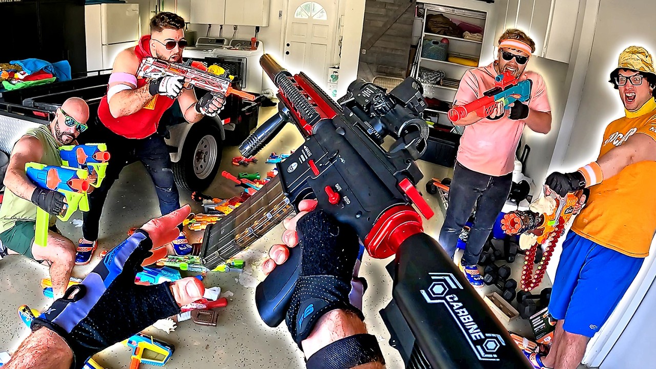 NERF GUNS for Nerf Gun Game 25.0! - YouTube