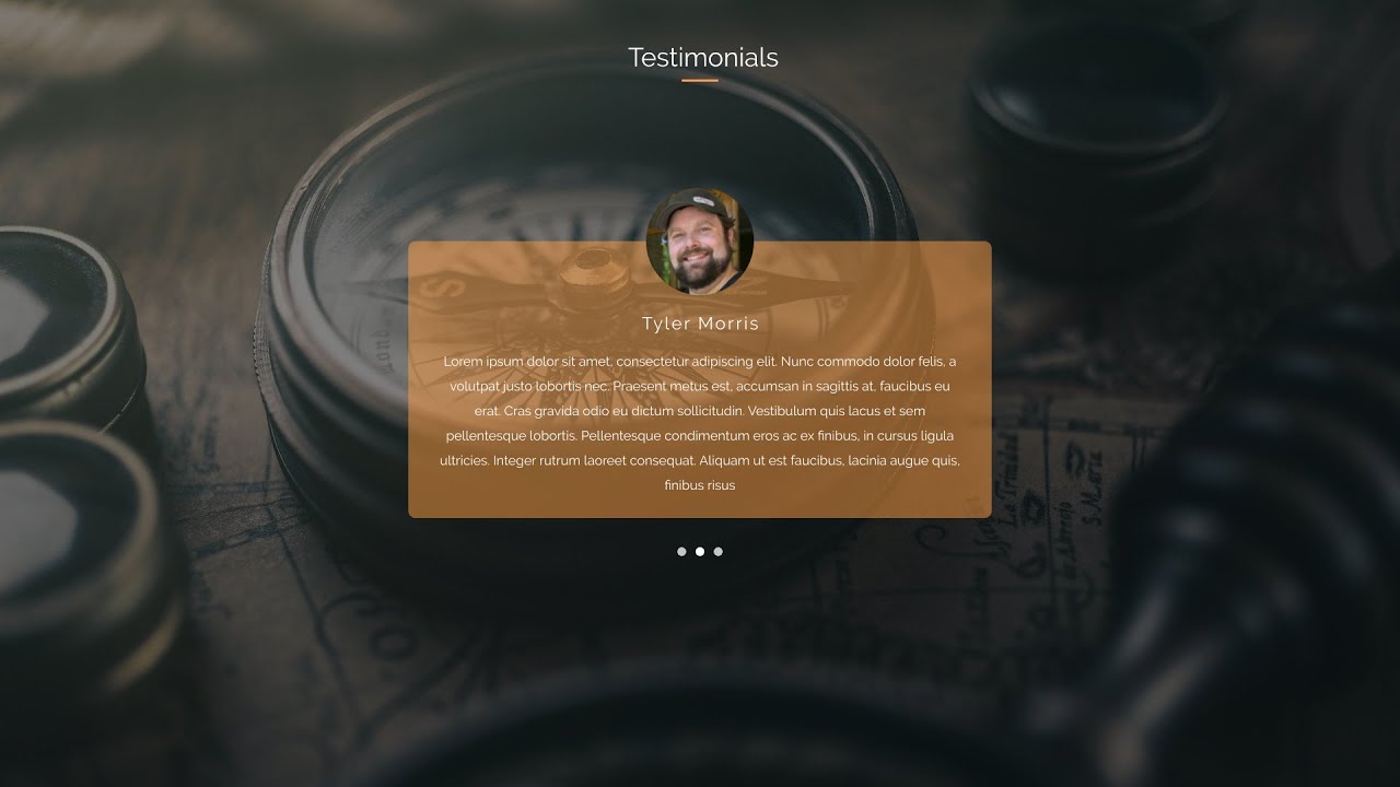 Testimonials Section Design Html Css Js Youtube