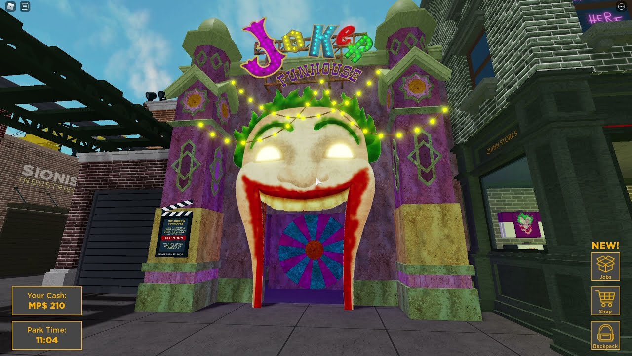 The Joker's Funhouse II Movie Park Roblox - YouTube