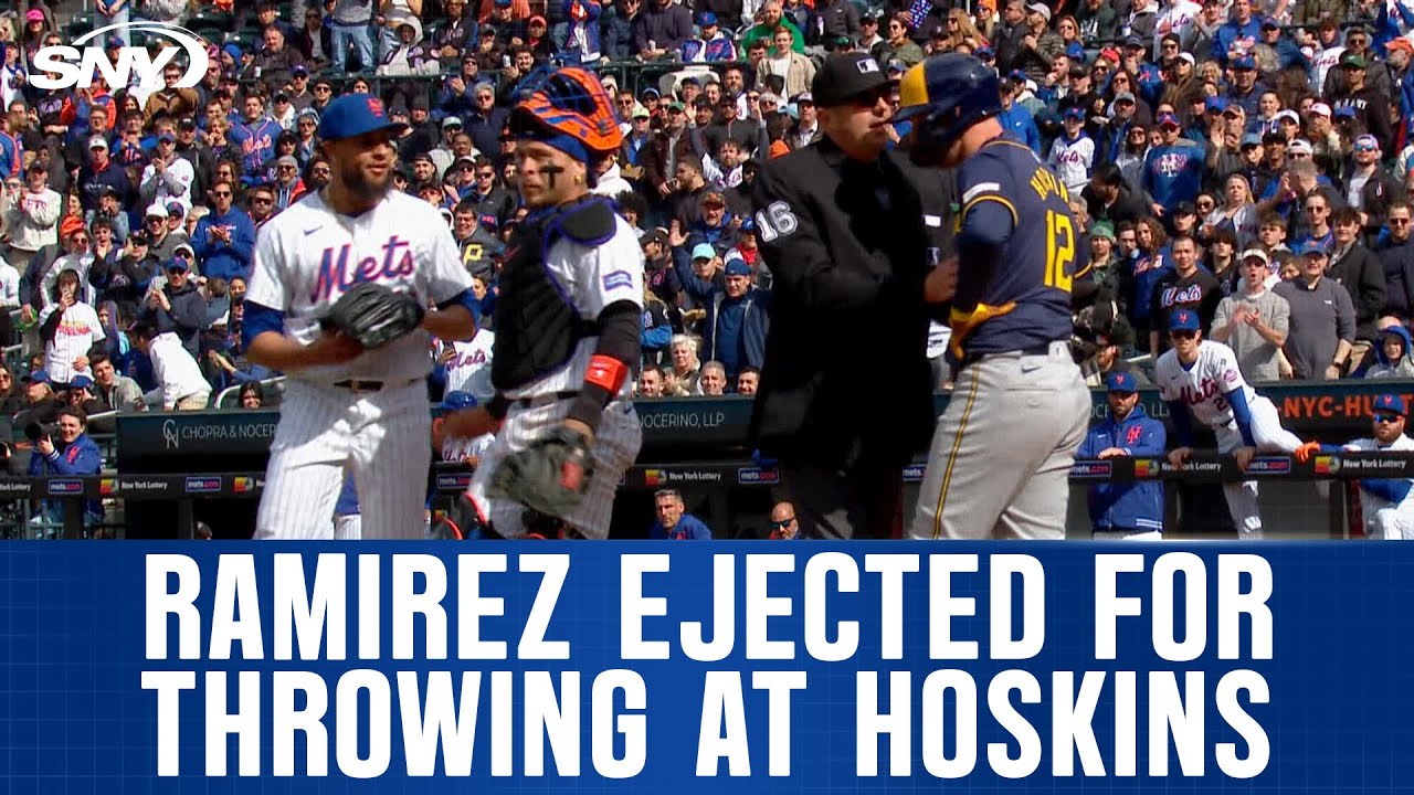 Mets reliever Yohan Ramirez ejected for throwing at Milwaukee's Rhys ...