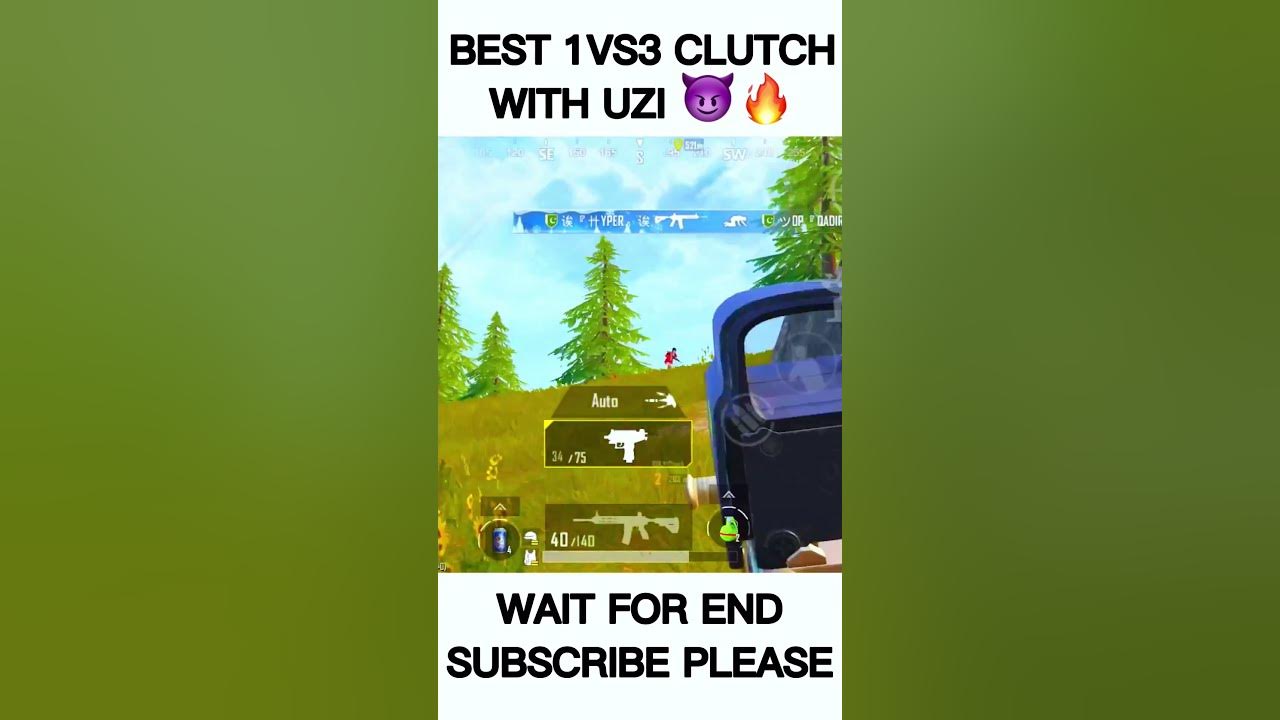 Best UZI🔥 Squad Wipe (1vs3)😈😱 #pubgmobile #shorts - YouTube