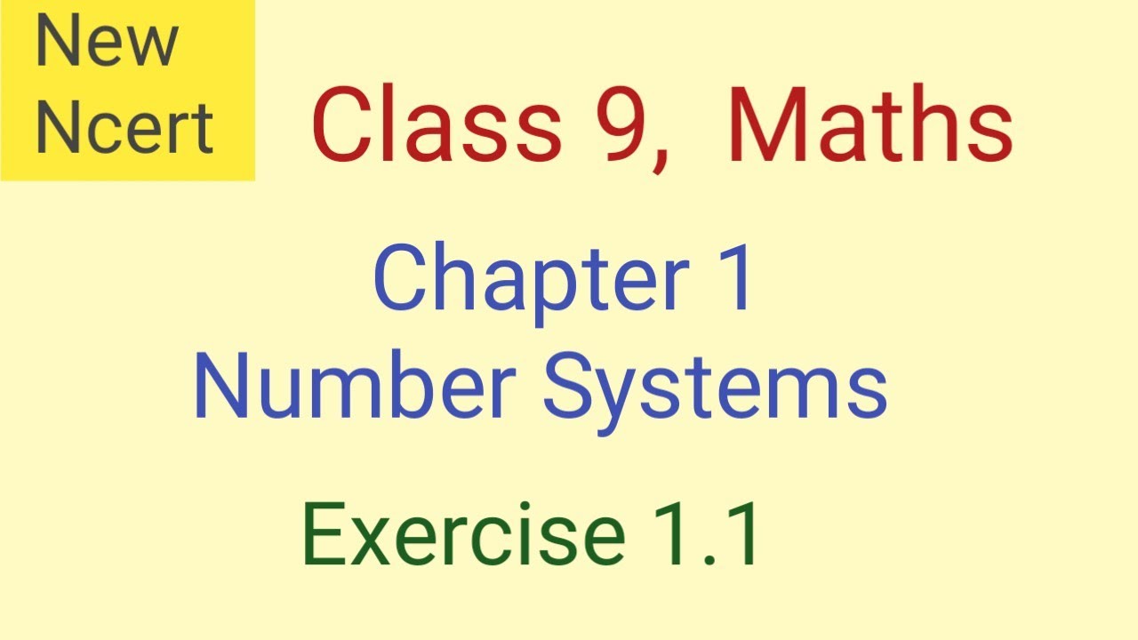 Class 9 Maths/ Chapter 1/Exercise 1.1/Number System/NCERT Maths Class 9 ...