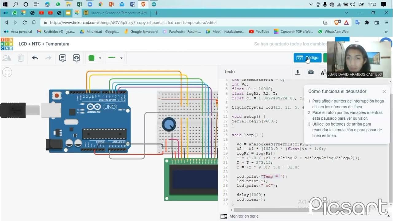 Circuito de temperatura con Arduino + pantalla LCD + termistor NTC ...