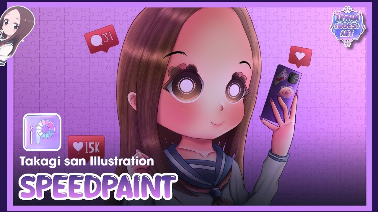 SPEEDPAINT ★ Takagi san fanart [ibispaint x] - YouTube