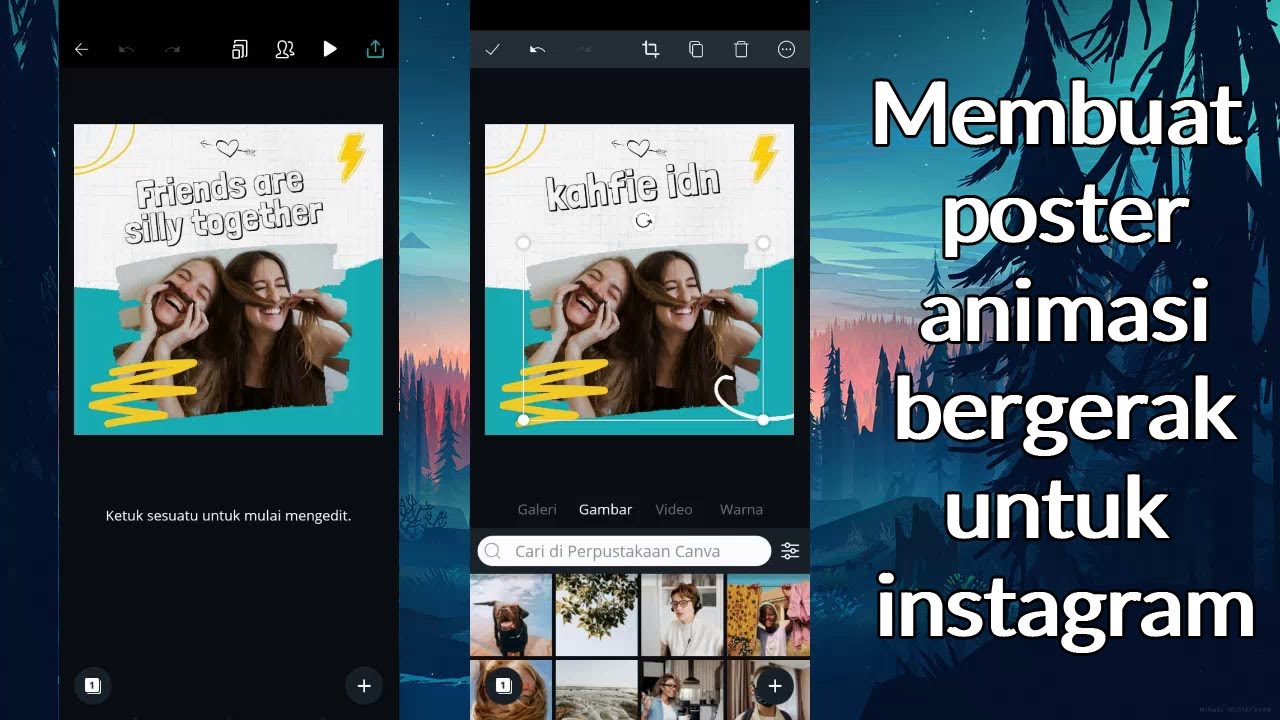 Cara Membuat Poster Animasi Bergerak untuk Instagram - YouTube