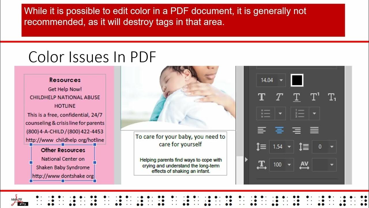 Creating Accessible PDF documents: Chapter Seven: Color and Exporting to Word - YouTube