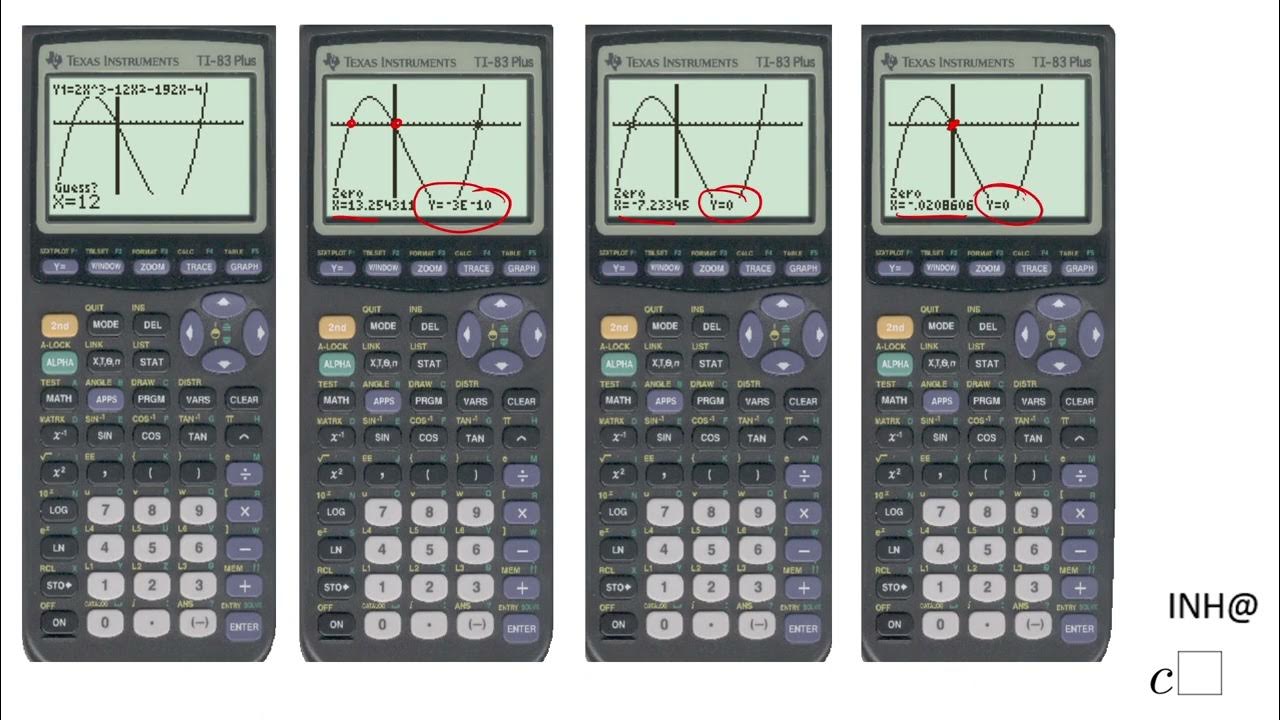 Ti 83 Polynomial Functions Roots Zeros X Intercepts And Extrema Youtube