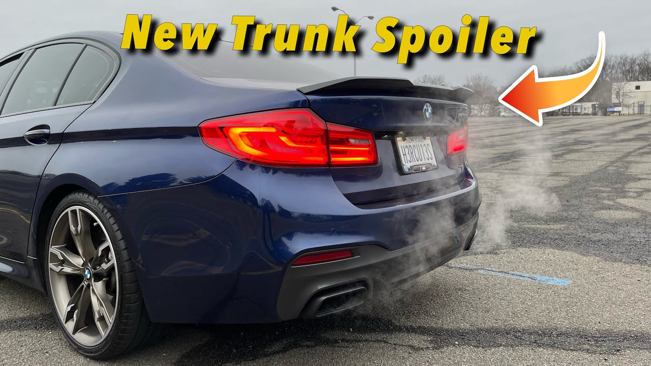 M550i GETS A CARBON FIBER SPOILER - YouTube