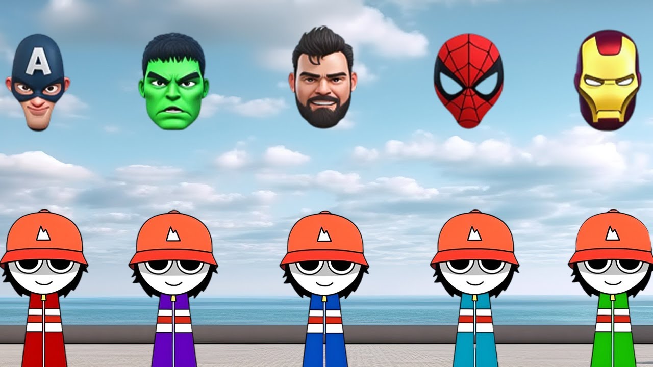 TEBAK GAMBAR Spider-Man vs Sprunki || AVENGERS, MARVEL, IRON MAN,HULK ...