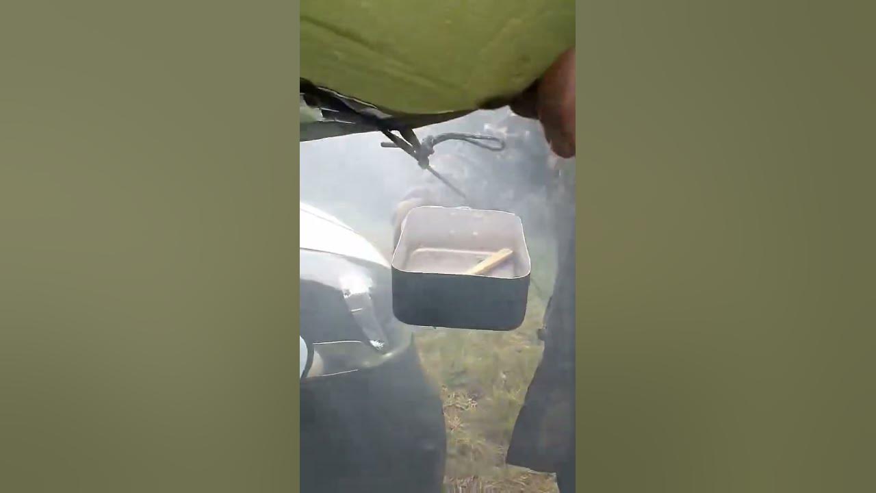 Harvesting rain water from my DD Tarp. - YouTube