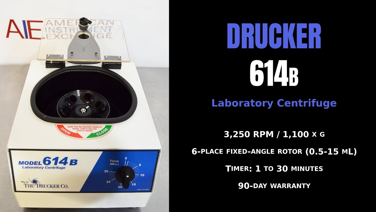 Drucker Diagnostics 614B Fixed Angle, Single-Speed Centrifuge (Item ...