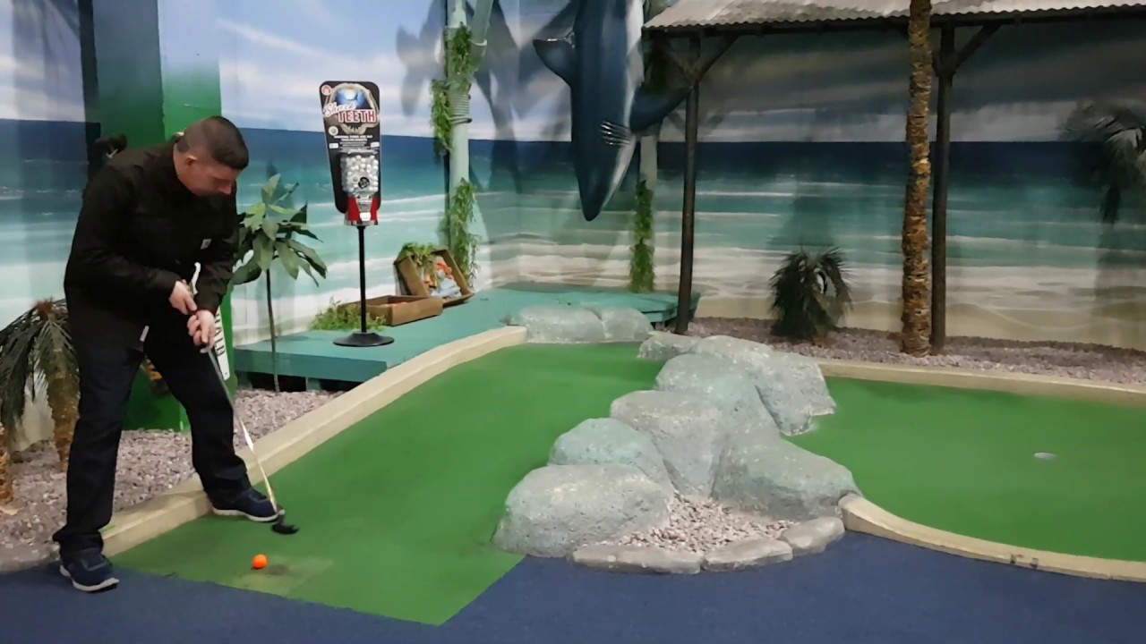 Paradise Island Adventure Golf Tiki Hut Trail course at the Trafford ...