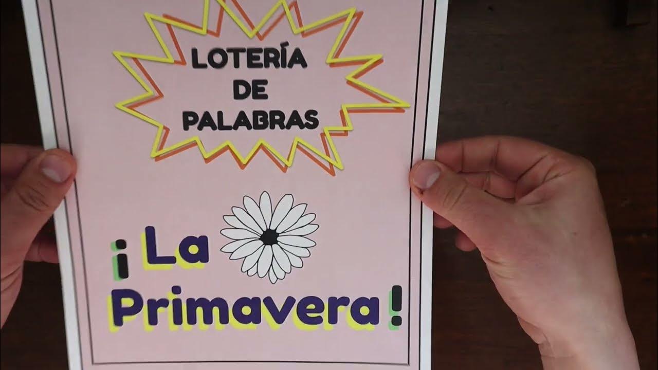 "Lotería de palabras / La Primavera Bingo words game plus Worksheet ...