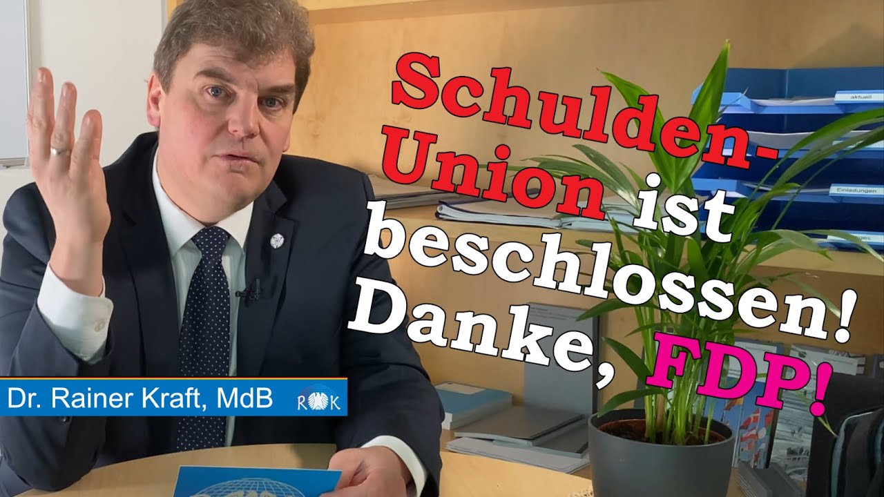 FDP stimmt im Bundestag für SCHULDENUNION! - YouTube