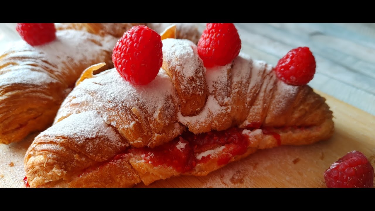 Raspberry Croissants with Raspberry Compote filling /Different variety ...