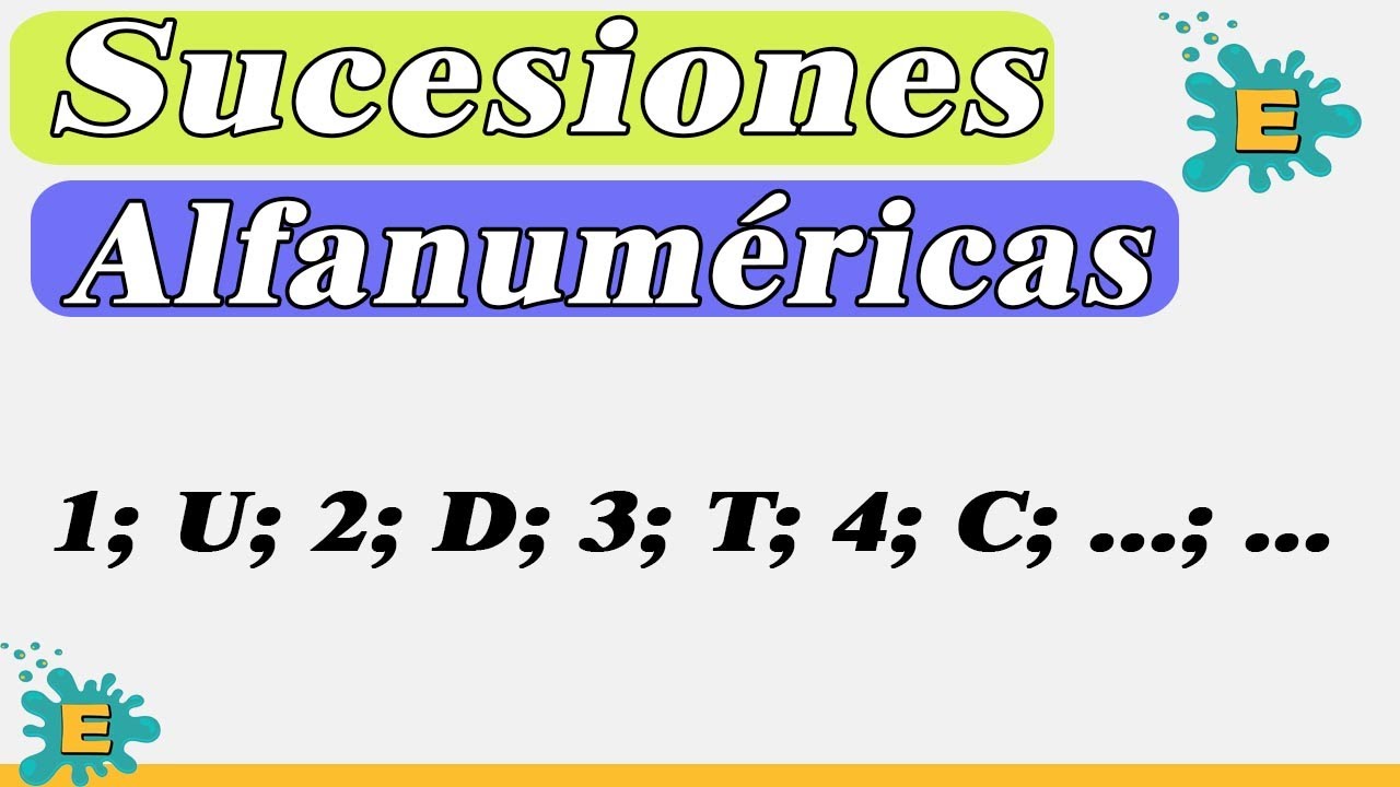SUCESIONES alfanuméricas || super fácil - YouTube