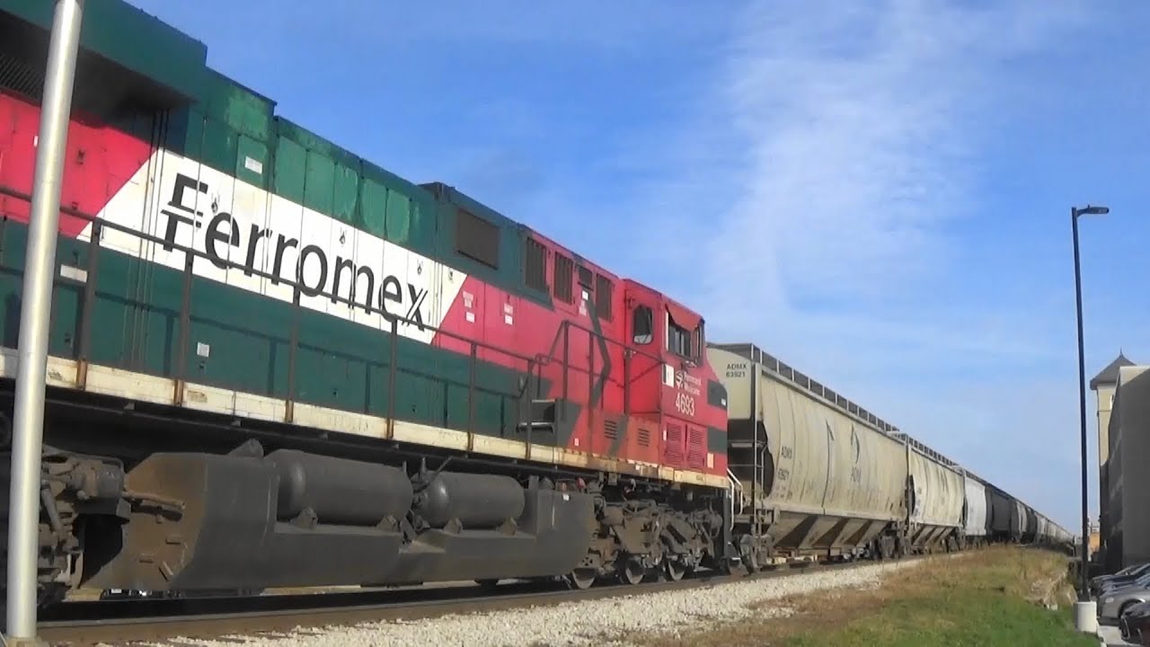 BNSF 3741- ET44C4 w/ Ferromex Power, Davenport, IA - YouTube