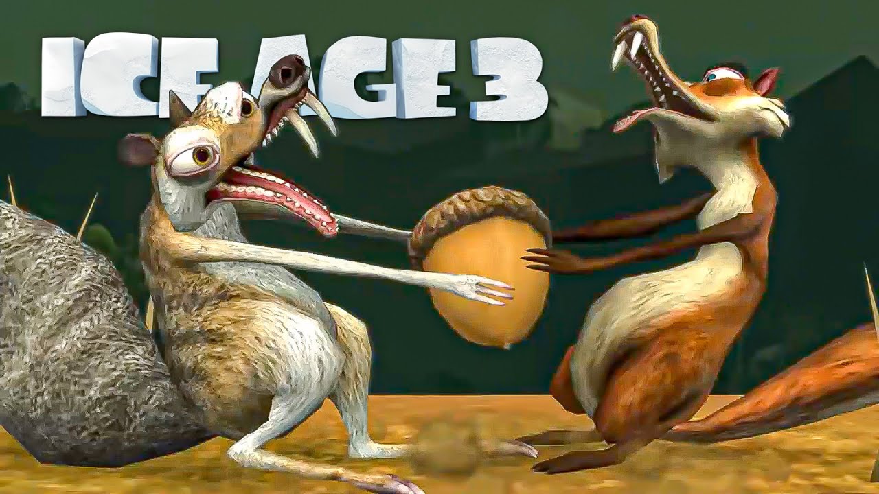 Ice Age 3 Dawn of the Dinosaurs - All Scrat Levels & Scenes - YouTube