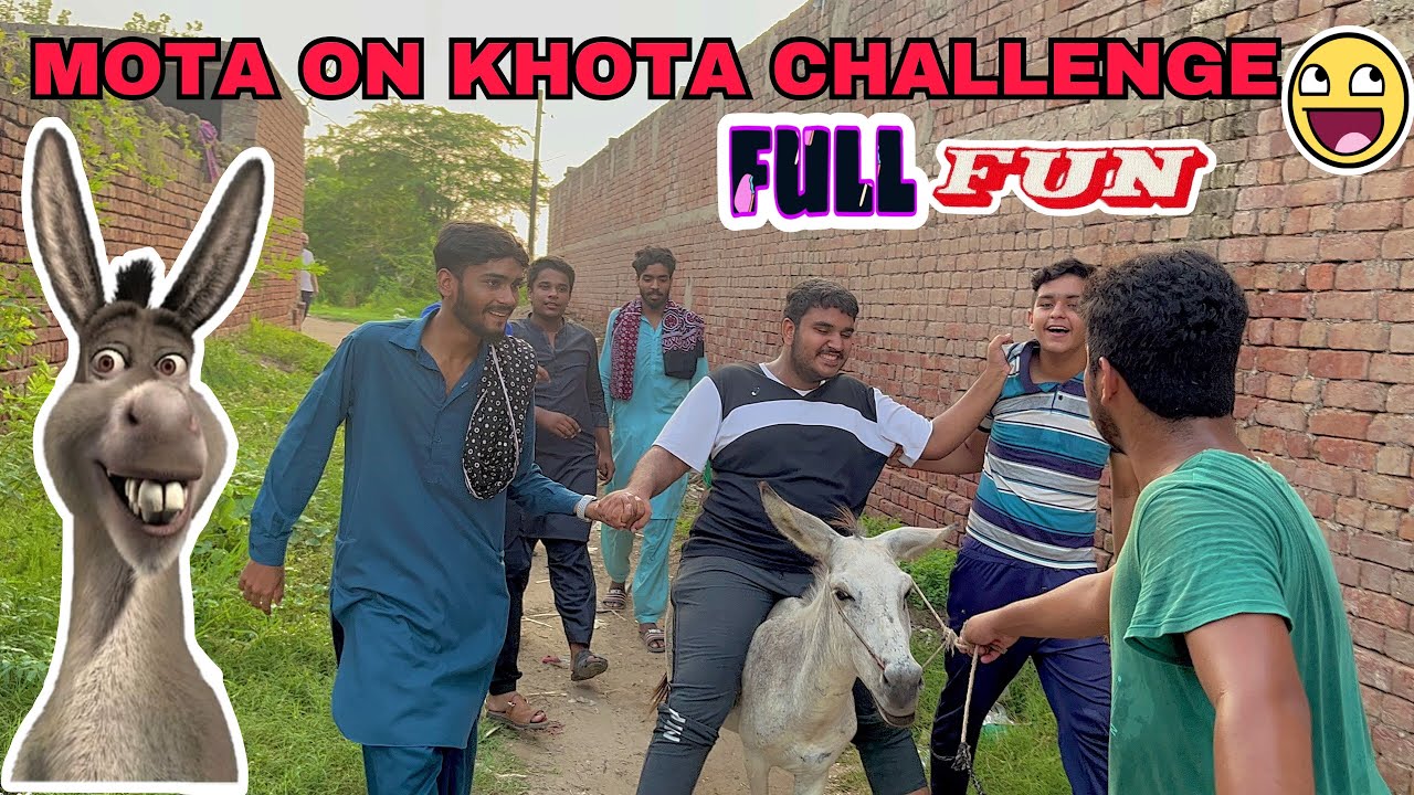 Mota on Khota Challenge😂 😂 #funnyvlogswithfriends - YouTube
