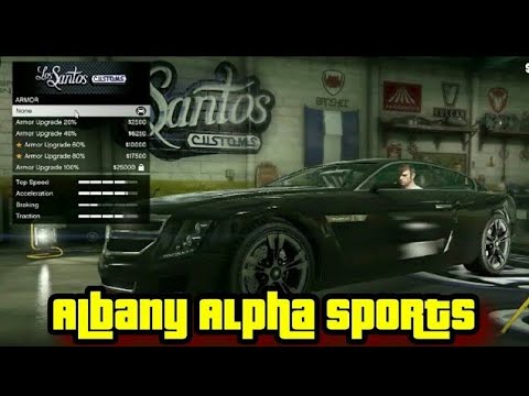 GTA V - Albany Alpha Sports Car customization. - YouTube