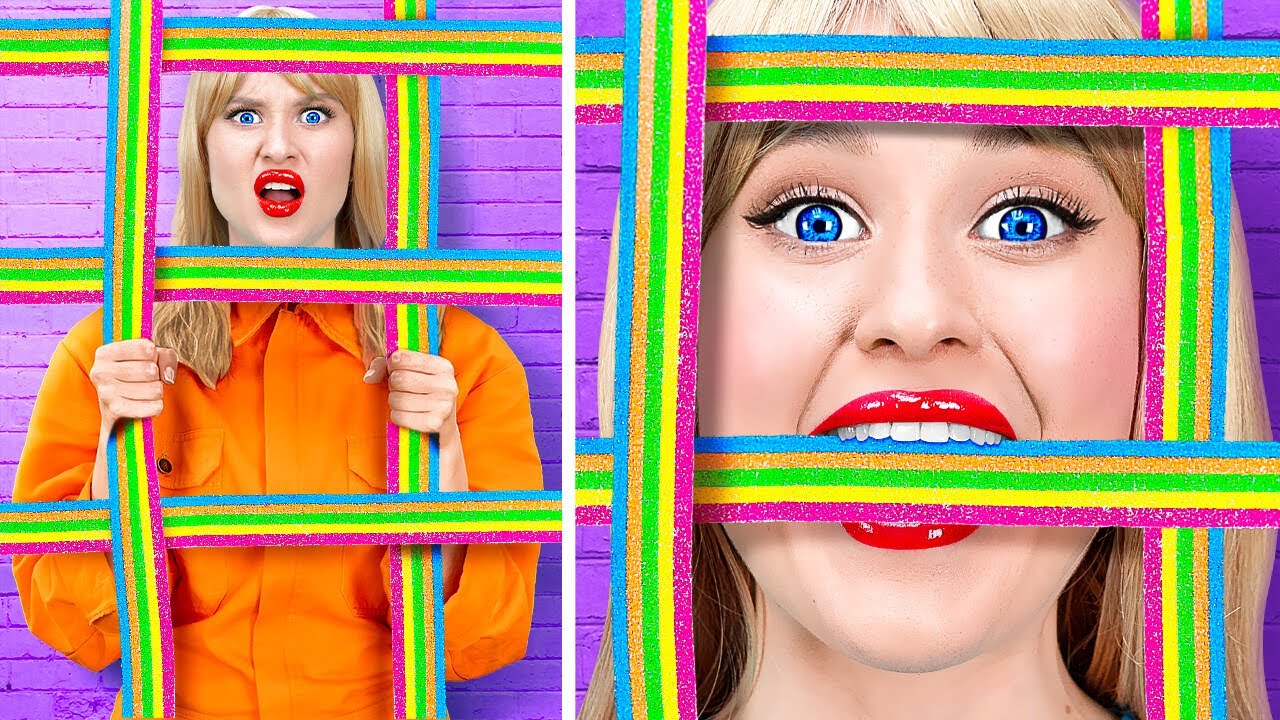 RICH VS BROKE IN JAIL | Sneak Food Into the Jail! Hacks to Become ...