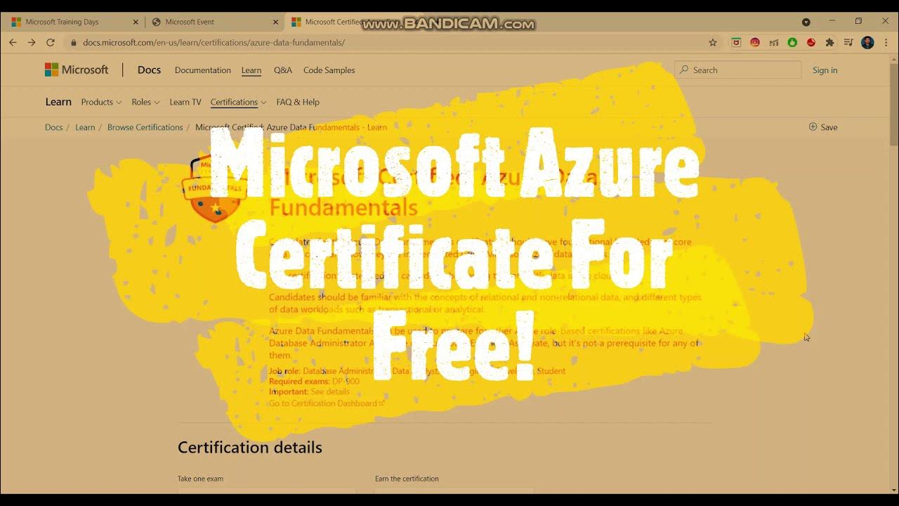 How to Get Microsoft Certification on Azure Data Fundamentals For Free ...