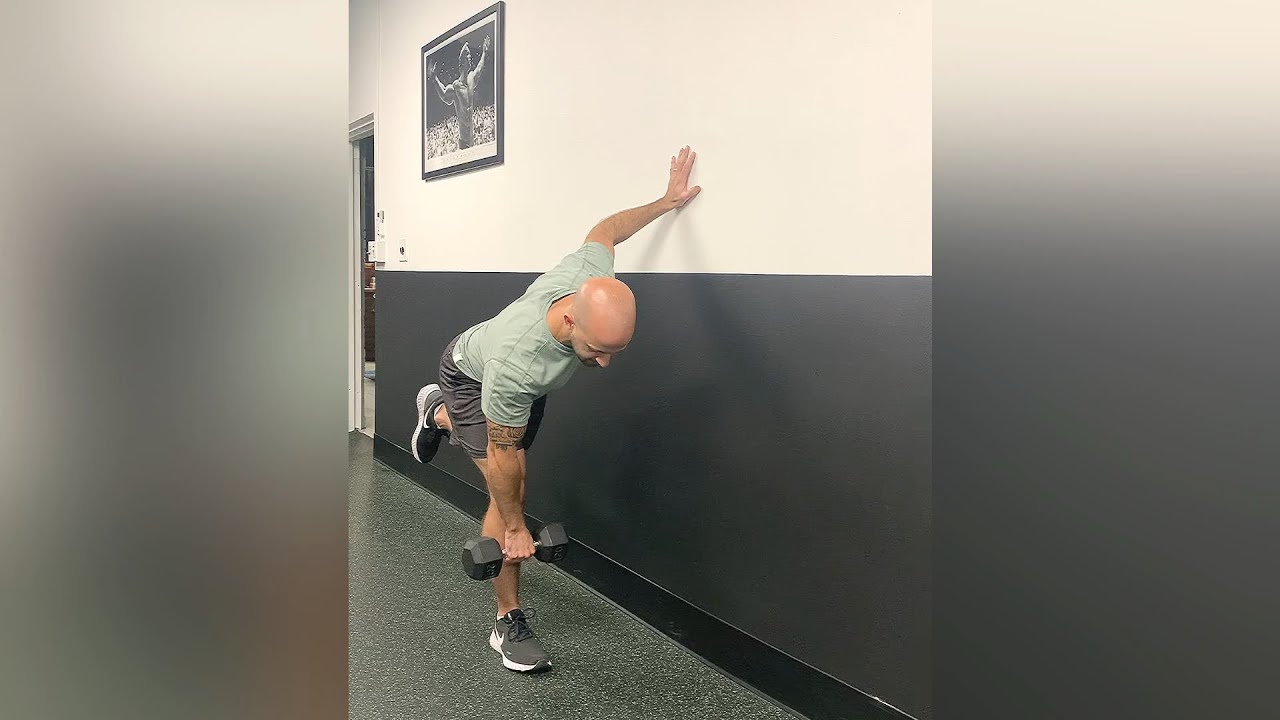 Single Leg RDL w/Wall Support - YouTube